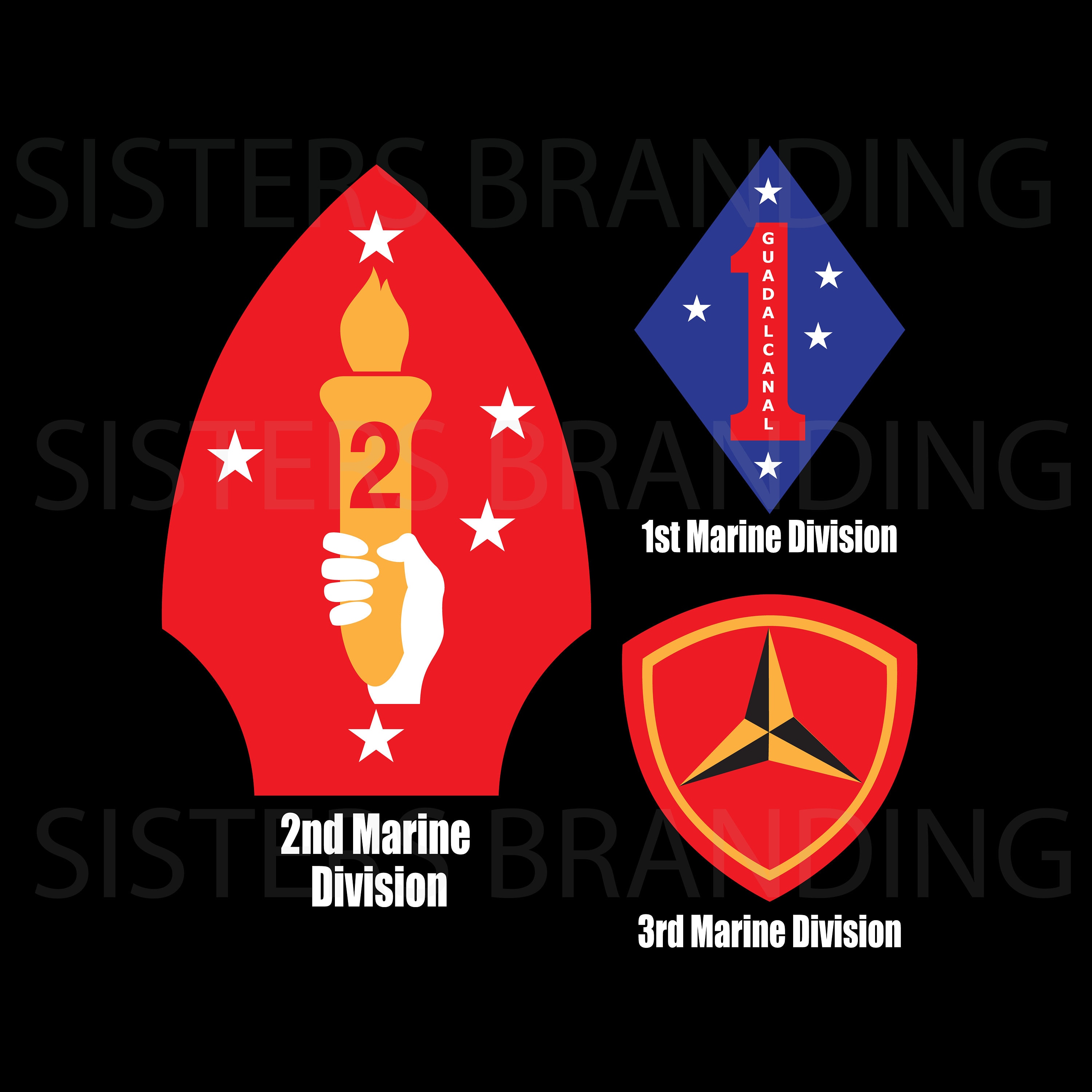 USMC 1st 2nd 3rd MARDIV BUNDLE Svg, Eps, Pdf, Png, Jpg - Etsy