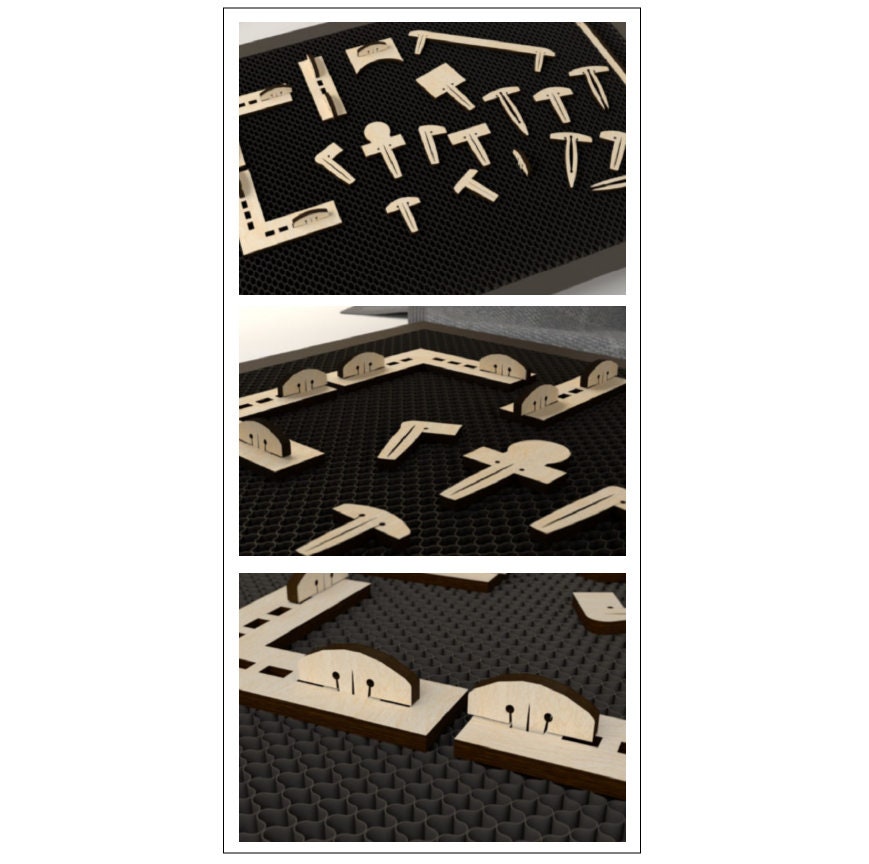 Honeycomb Tray Pins Different Sizes Crumb Tray Pins for Glowforge - SVG ...