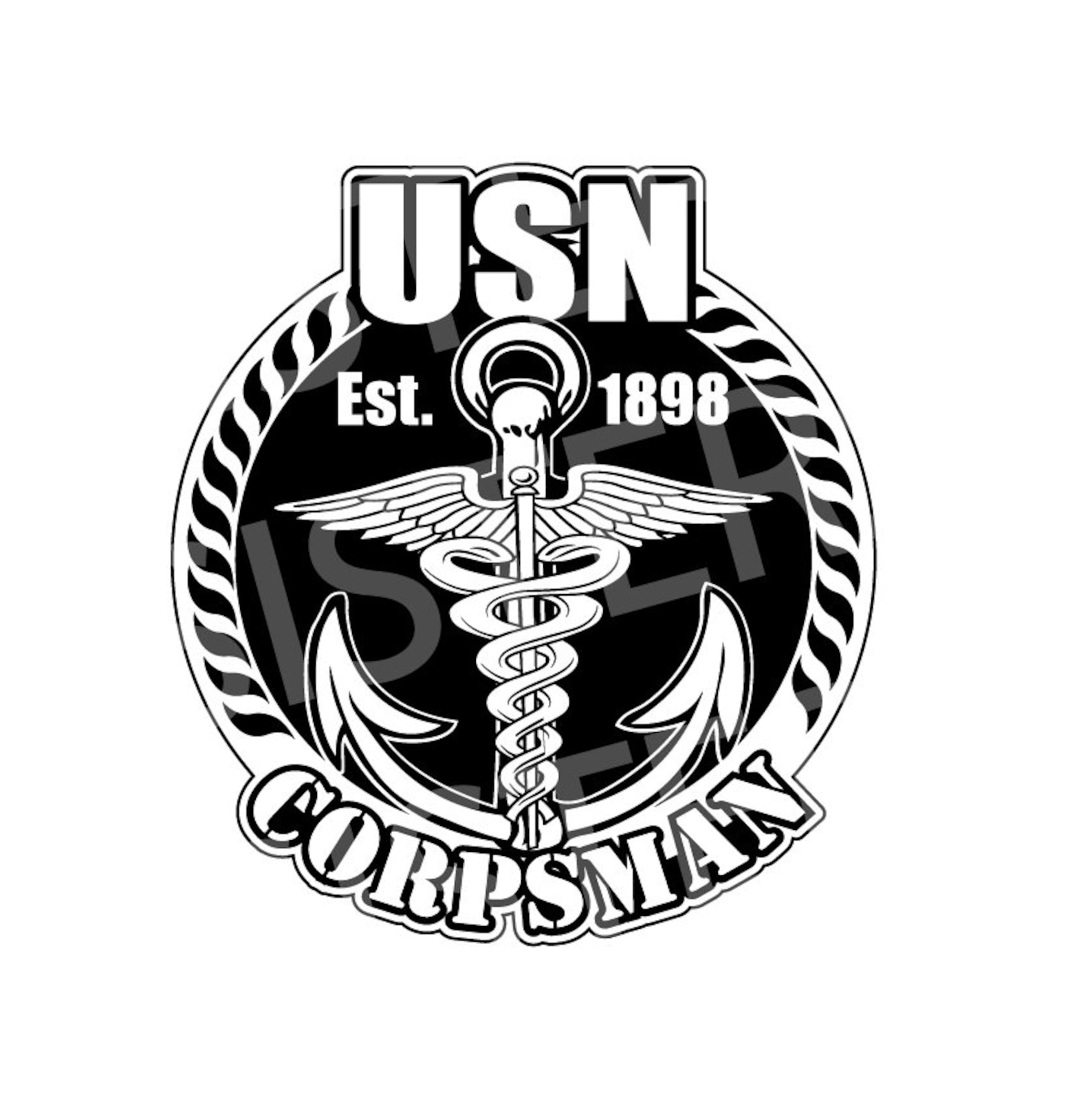 USN Corpsman Digital File- SVG, PNG Cut File for Cricut, Silhouette - Etsy