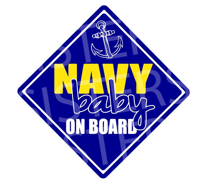 Navy Baby on Board- SVG, EPS, PDF, Png - Etsy
