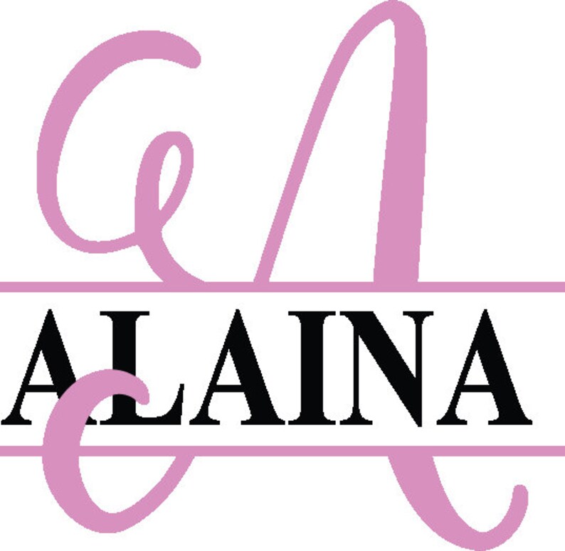 Split Monogram Alphabet SVG, AI, EPS, Png, Split Monogram Frame ...