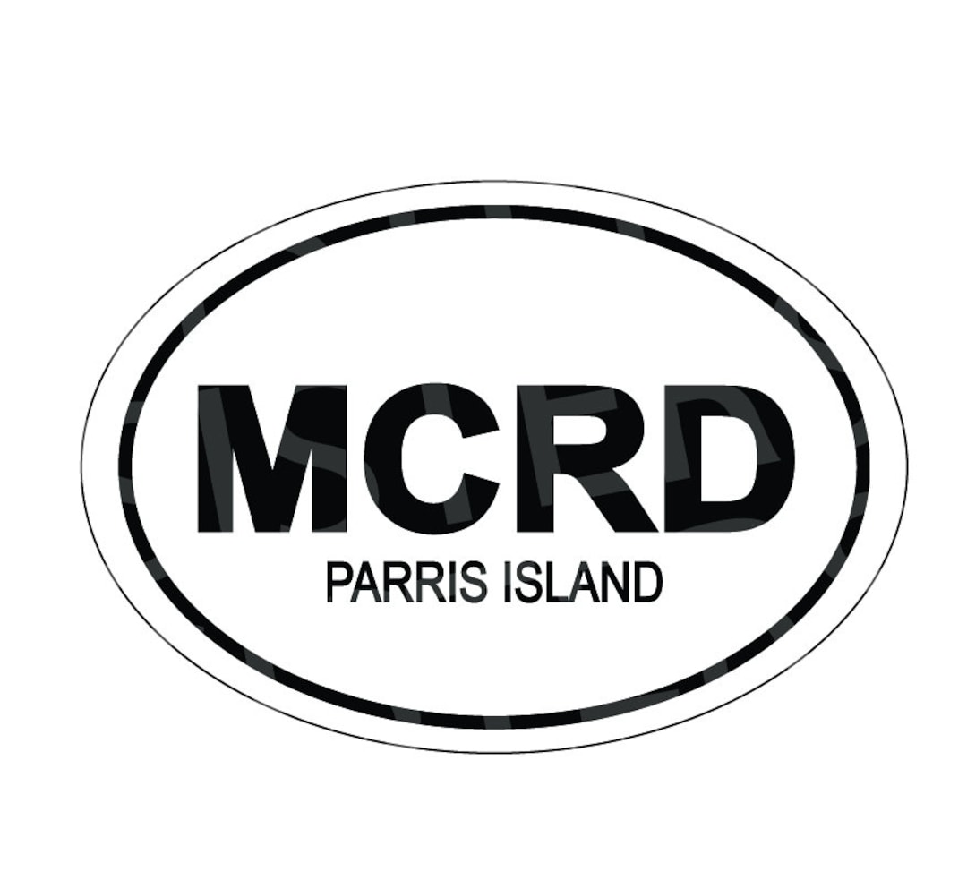MCRD Parris Island- Marine Corps Oval Decal- SVG,EPS, Pdf, Png - Etsy