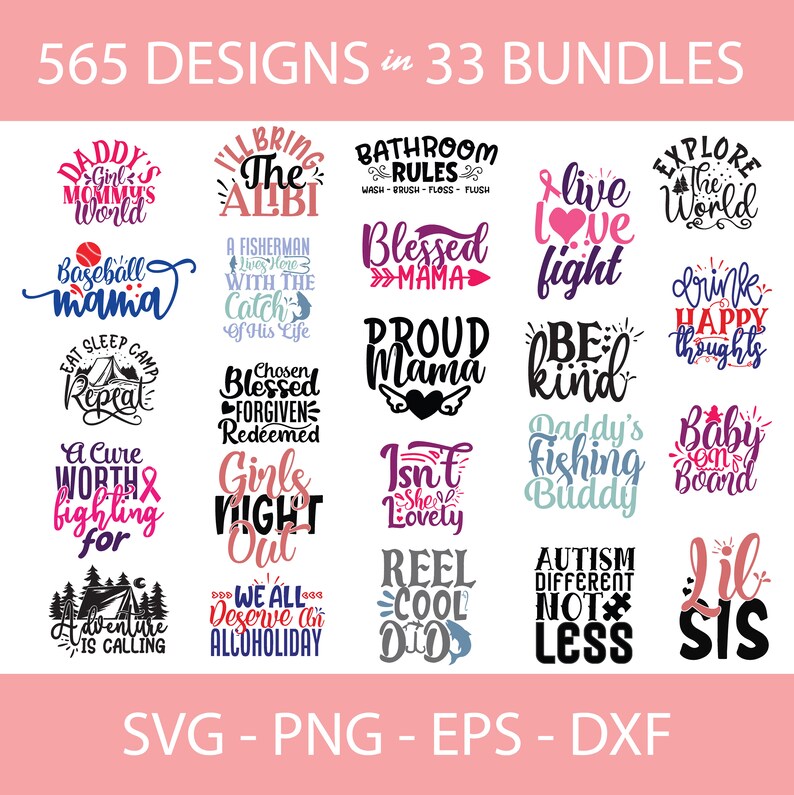 Huge Fun SVG Bundle, Instant Download, Variety Bundle, Cut Files for ...