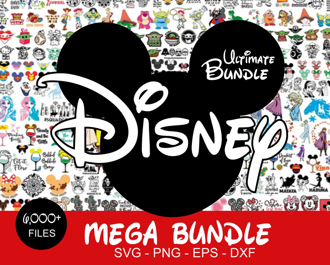 6000+ Mega Bundle |SVG PNG DXF| Cricut Cut Files | Mickey Minnie | Yoda ...