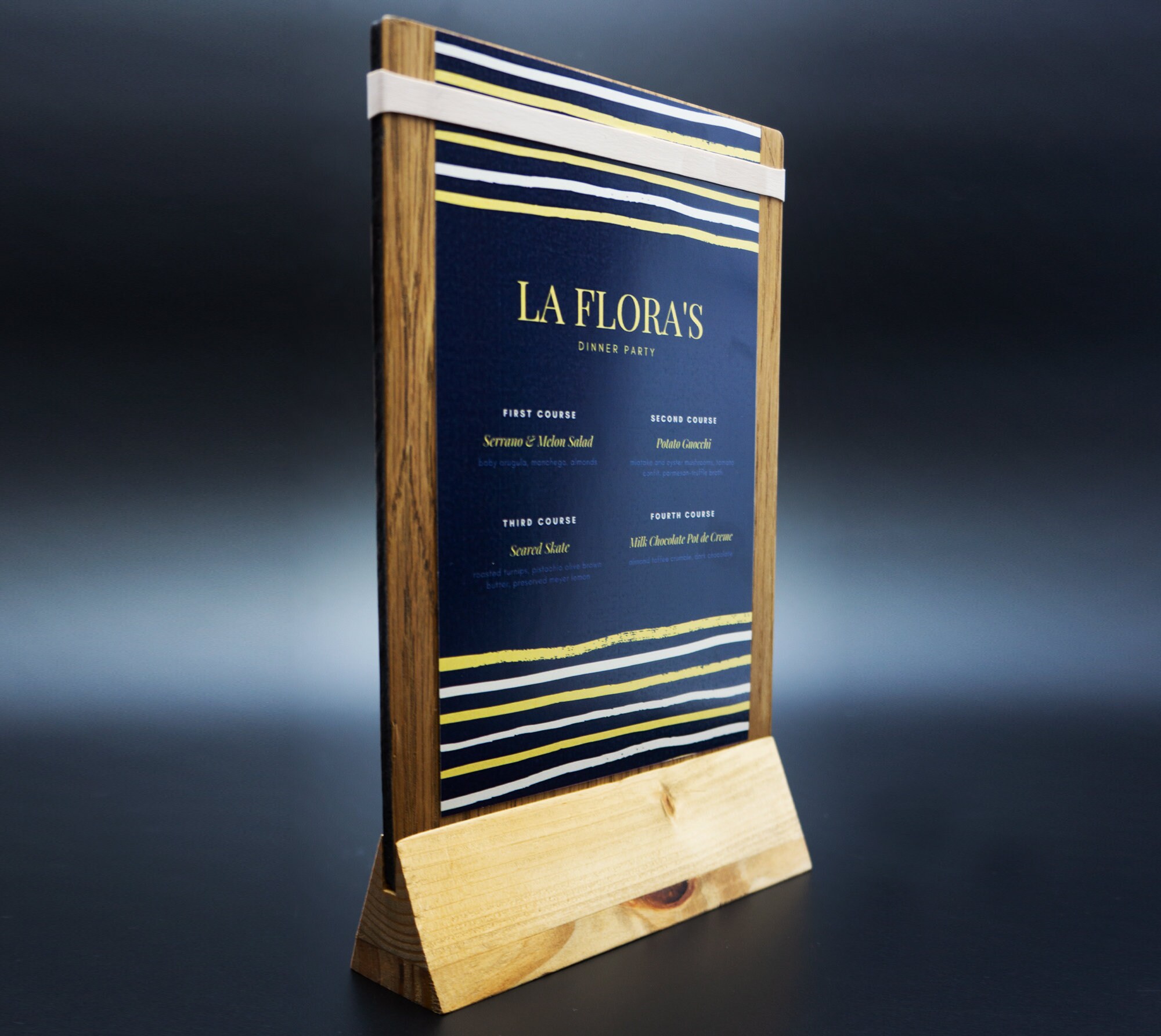 Wood Menu Stand | Wooden Board Menu | Table Stand Menu | Sign Holder ...