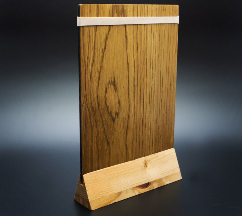 Wood Menu Stand Wooden Board Menu Table Stand Menu Sign Holder Menu ...