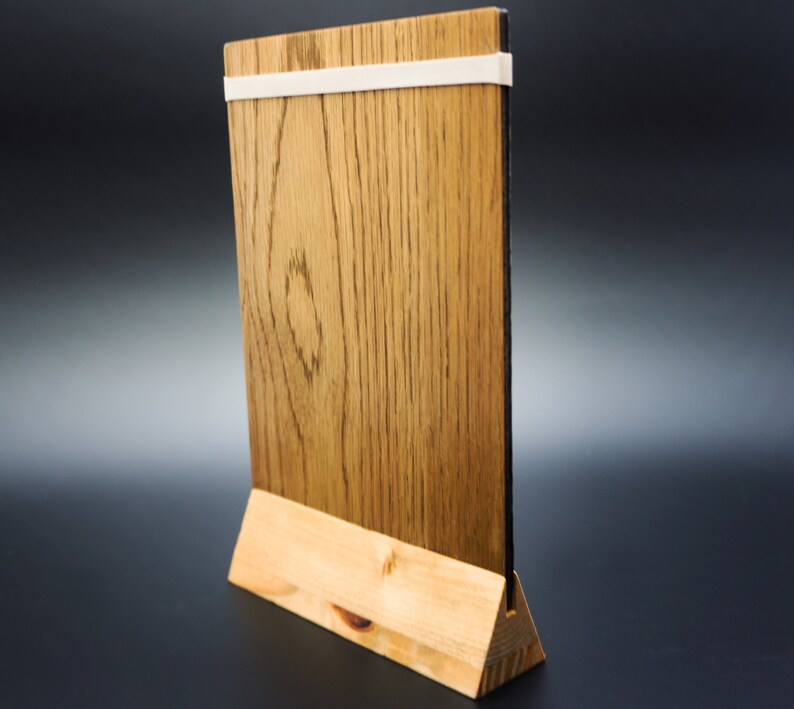 Wood Menu Stand Wooden Board Menu Table Stand Menu Sign Holder Menu ...