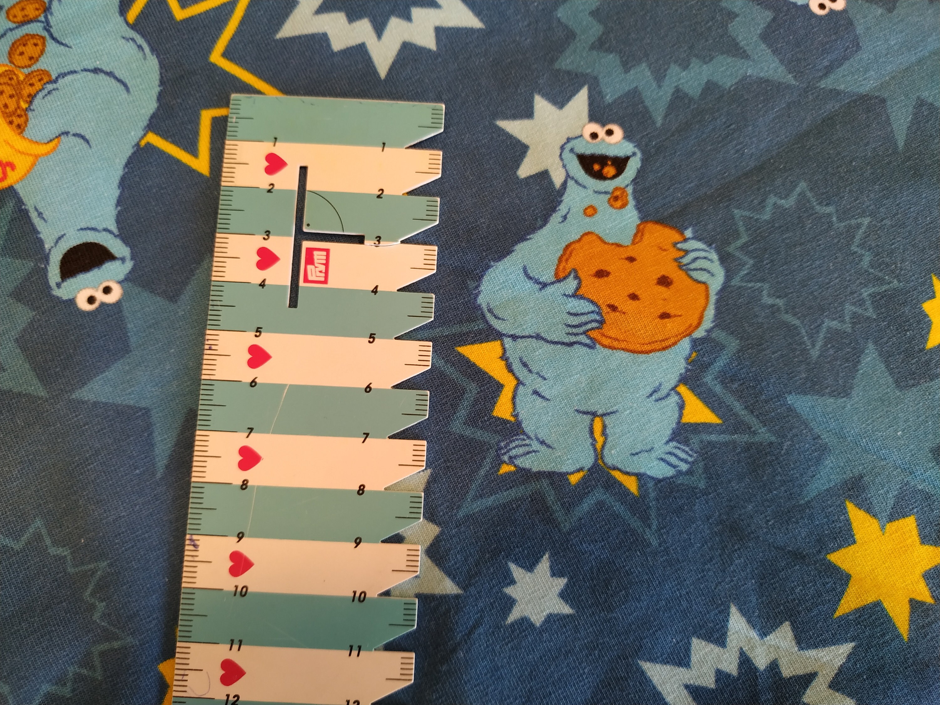 Crumb Monster From Sesame Street on Cotton Jersey by | Etsy