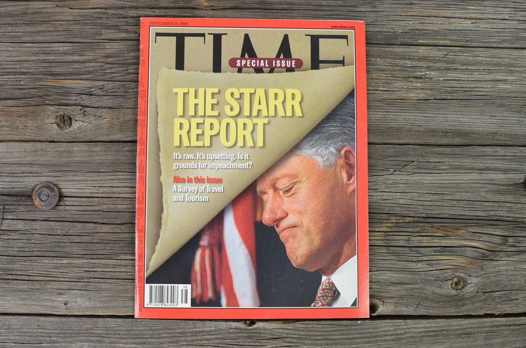 Time Magazine Issue From September 21, 1998/ Vintage Weekly Magazine ...