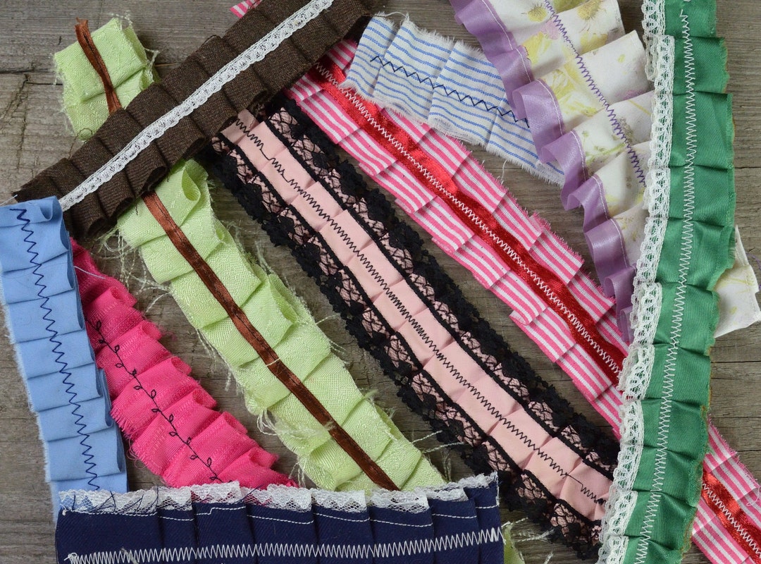 Vintage Fabric Ruffles: Embellishments for Junk Journals & Card Making ...