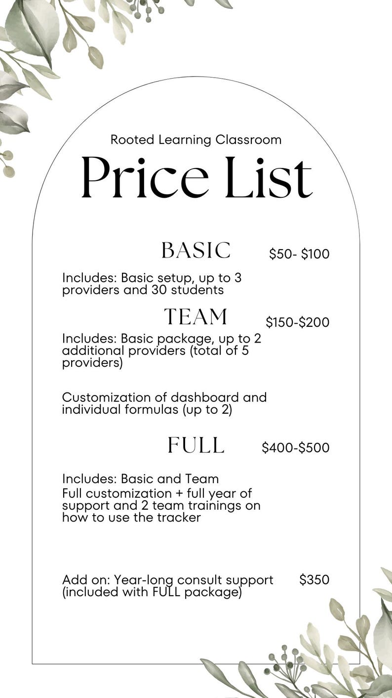 Custom IEP Service Minutes Tracker Setup • Personalized Google Sheets ...