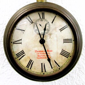 Thomas and Ross Pocket Watch Wall Clock Table Clock by Two's Company - Etsy