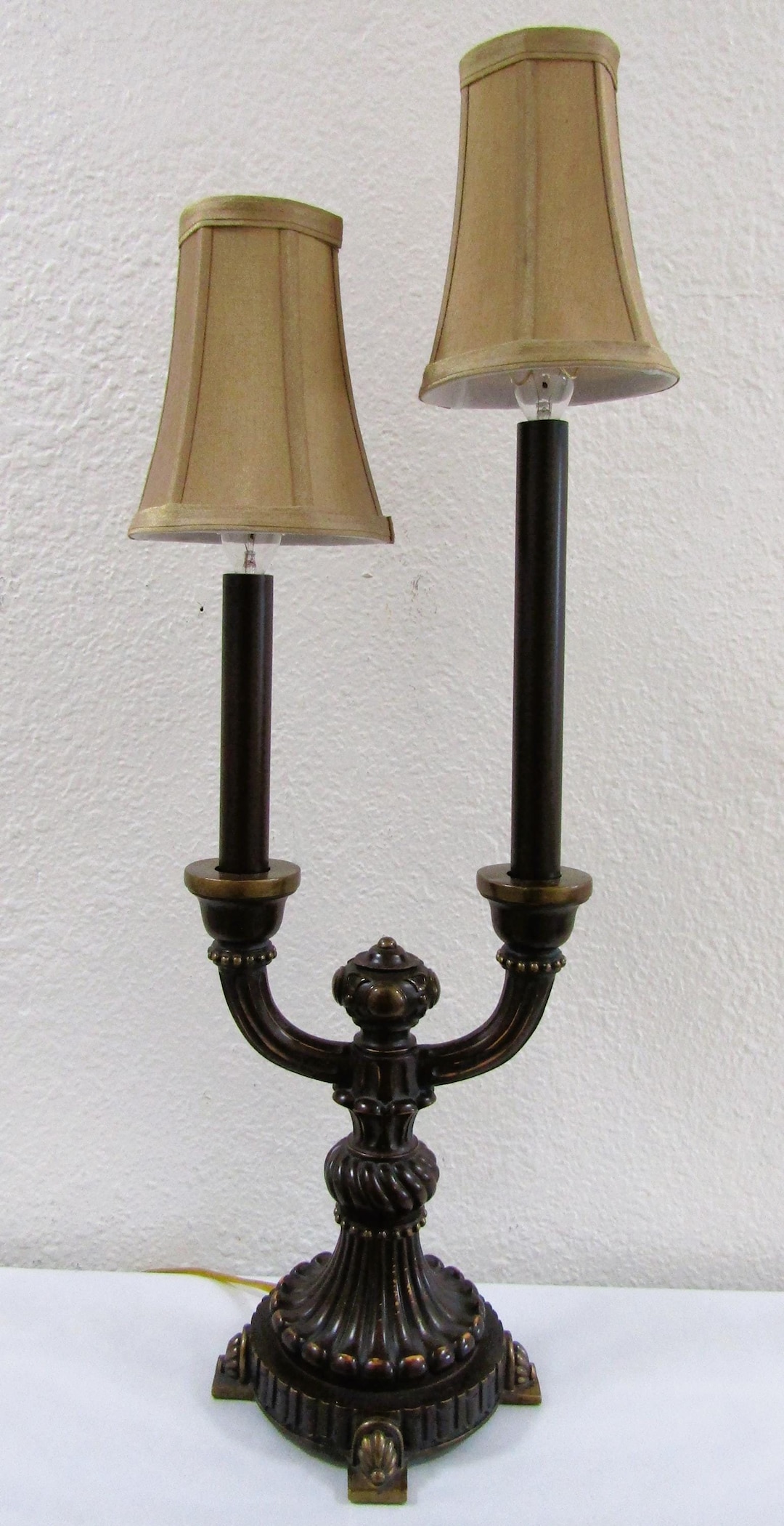 Resin Double Arm Table Lamp With Shades - Etsy