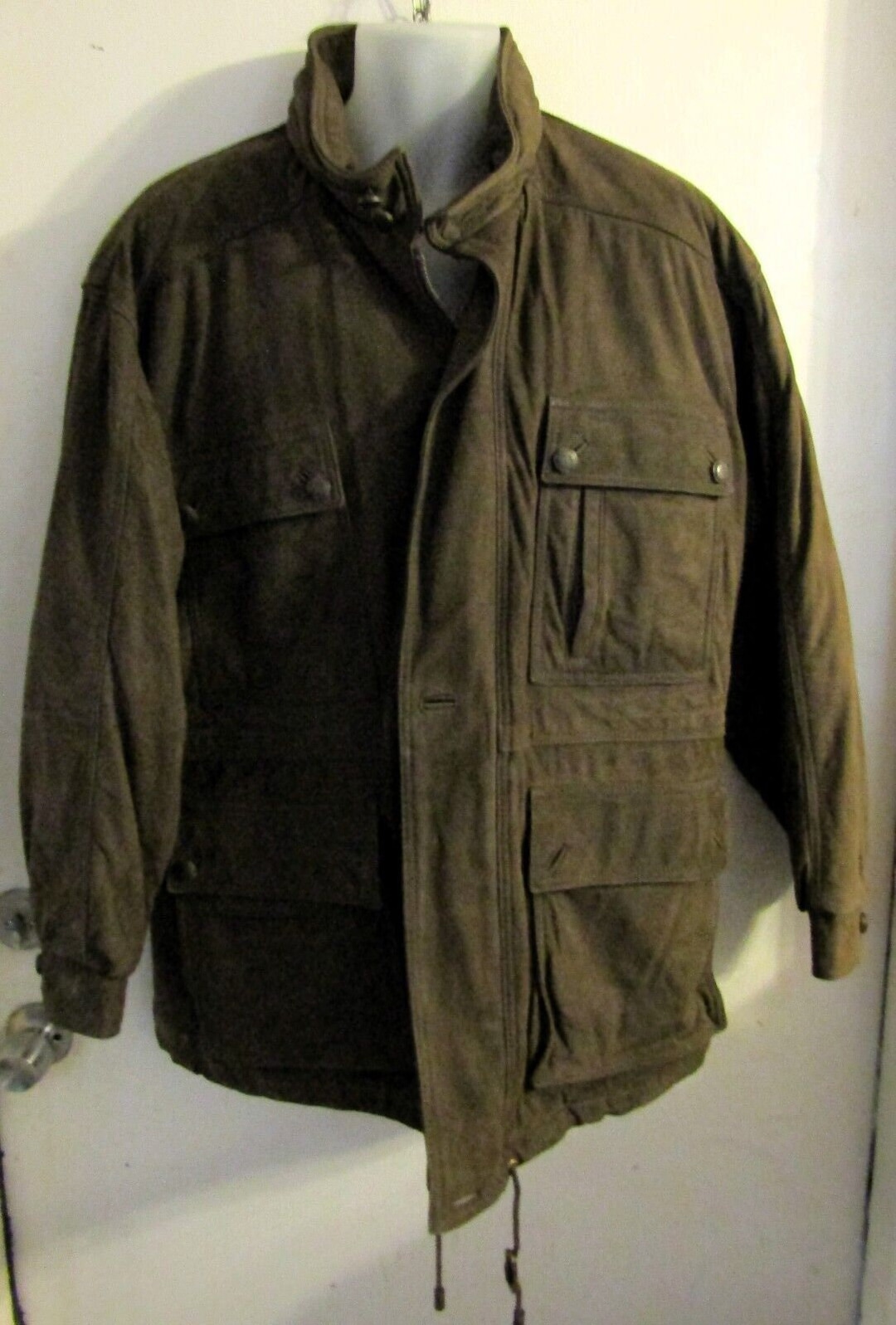 Men's Timberland Leather Gear Tenon Leather Field Jacket Brown Size ...