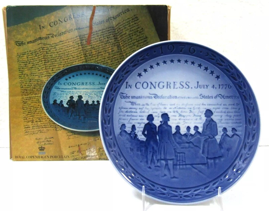 1976 Royal Copenhagen United States Bicentennial Plate With Box - Etsy