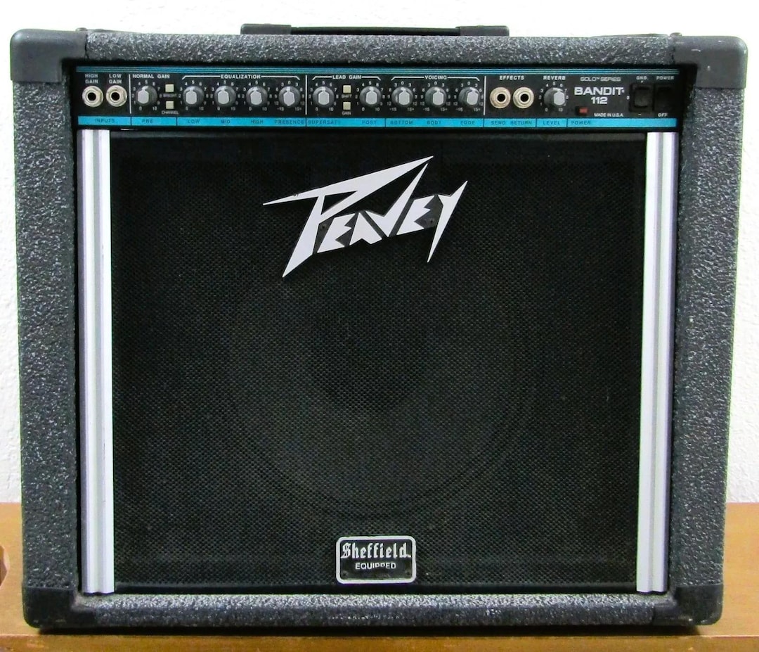 Peavey Bandit 112 Sheffield Teal Stripe Solid State Combo Guitar ...