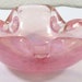 Vintage Murano Pink and Clear Glass Ruffled Bowl - Etsy
