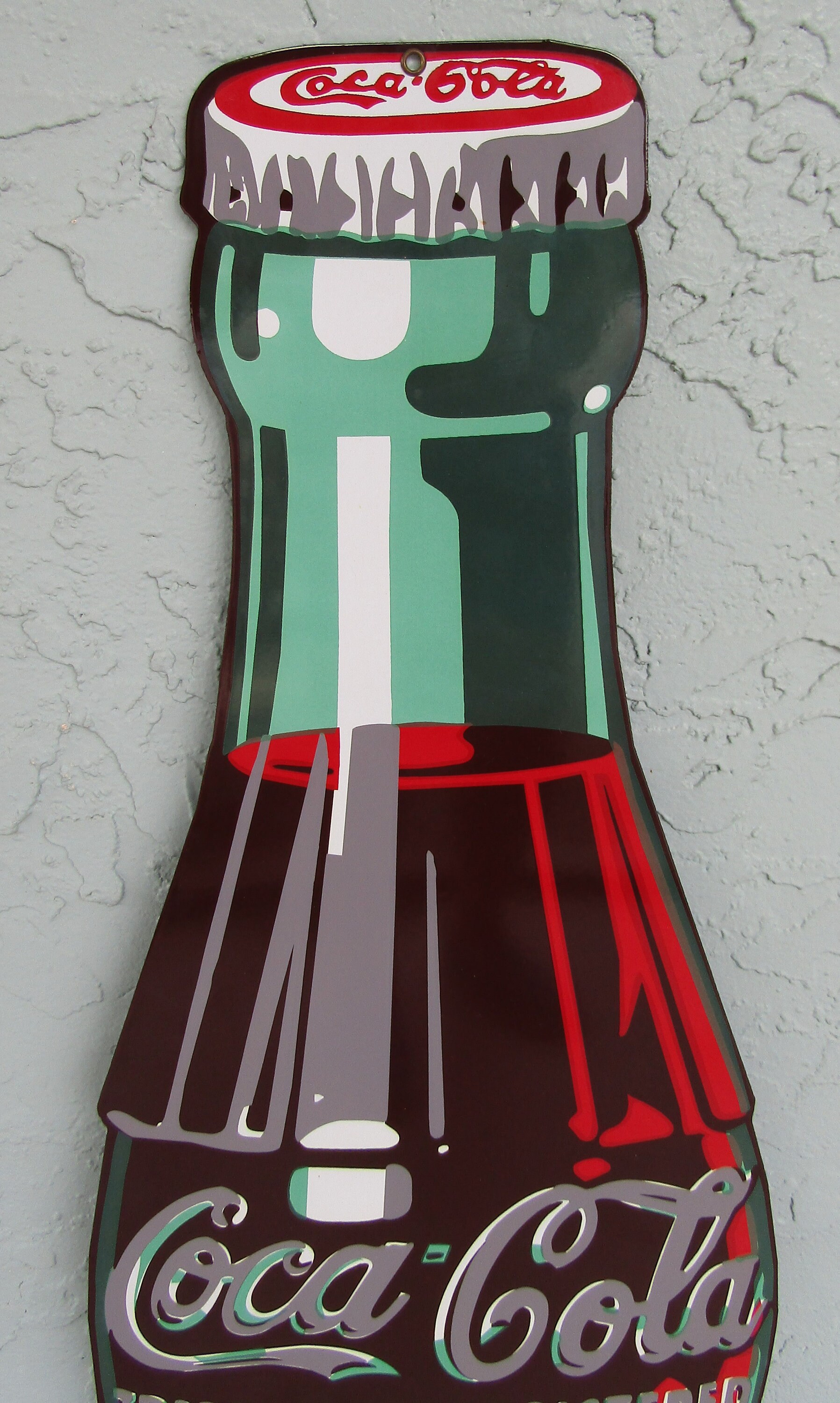 Rare Mint Signed Ande Rooney Metal Coke Bottle 44" Tall Numbered 413/ ...