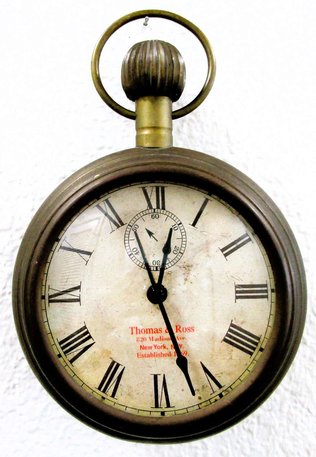 Thomas and Ross Pocket Watch Wall Clock Table Clock by Two's Company - Etsy