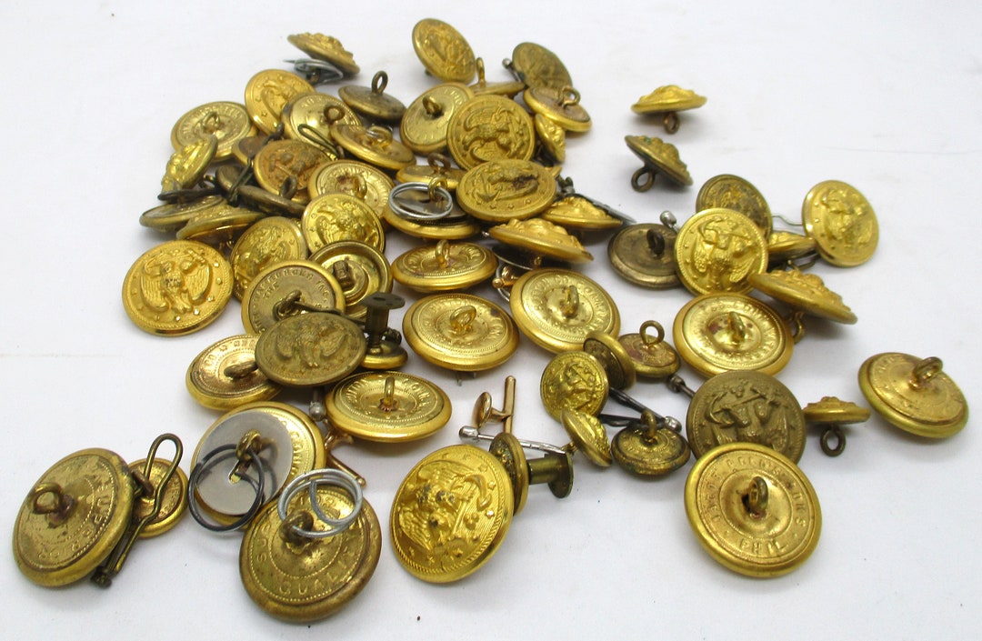 Lot of 67 Brass Military Buttons - Etsy