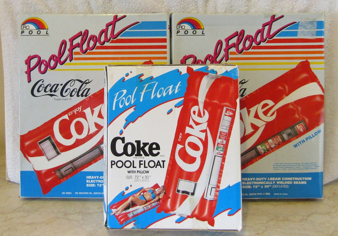 New Set of Three Coca-cola Pool Floats With Pillow 72" X 30" - Etsy
