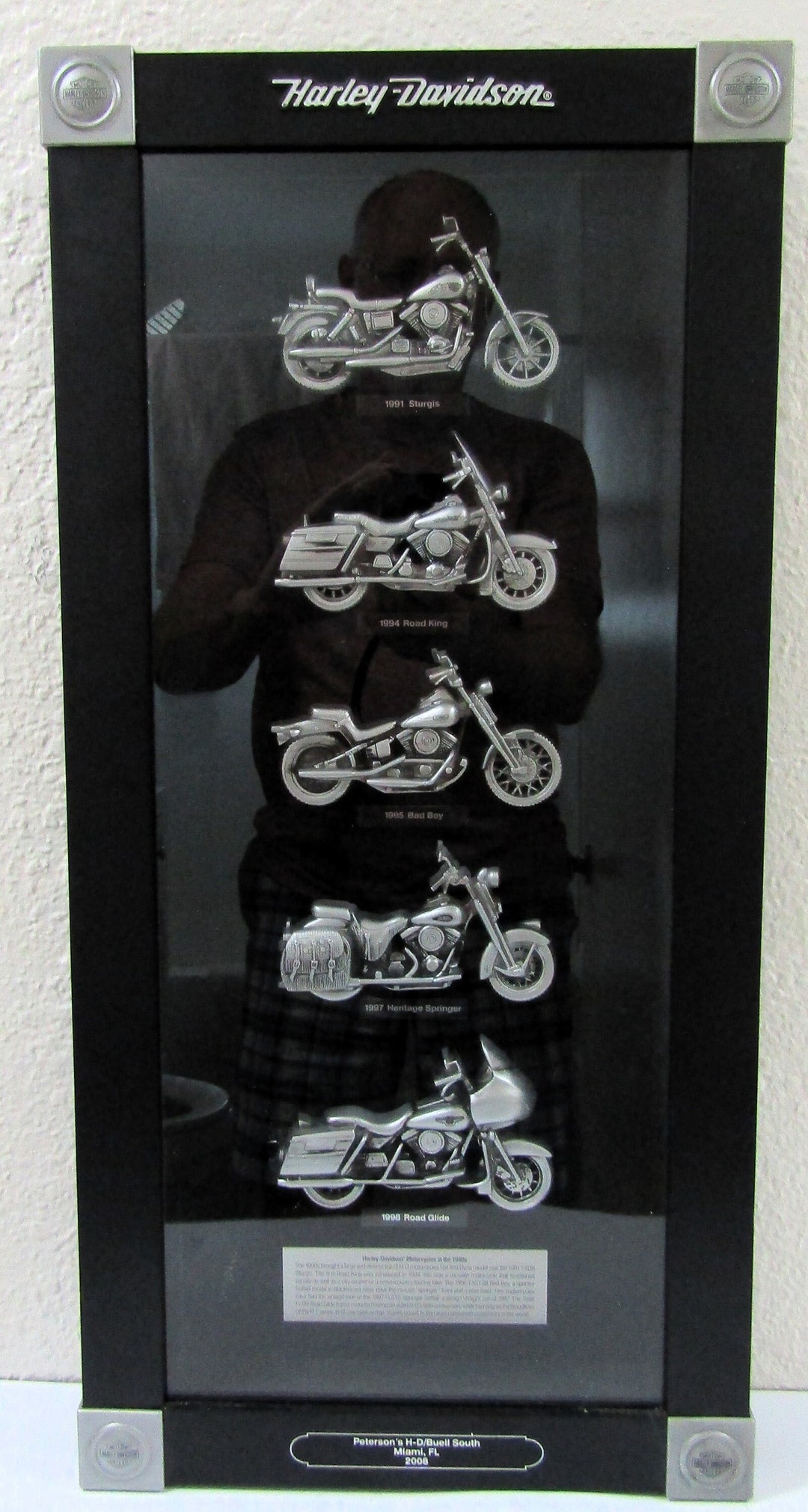 Harley-davidson Motorcycles of 1990s Framed Shadow Box Peterson's ...