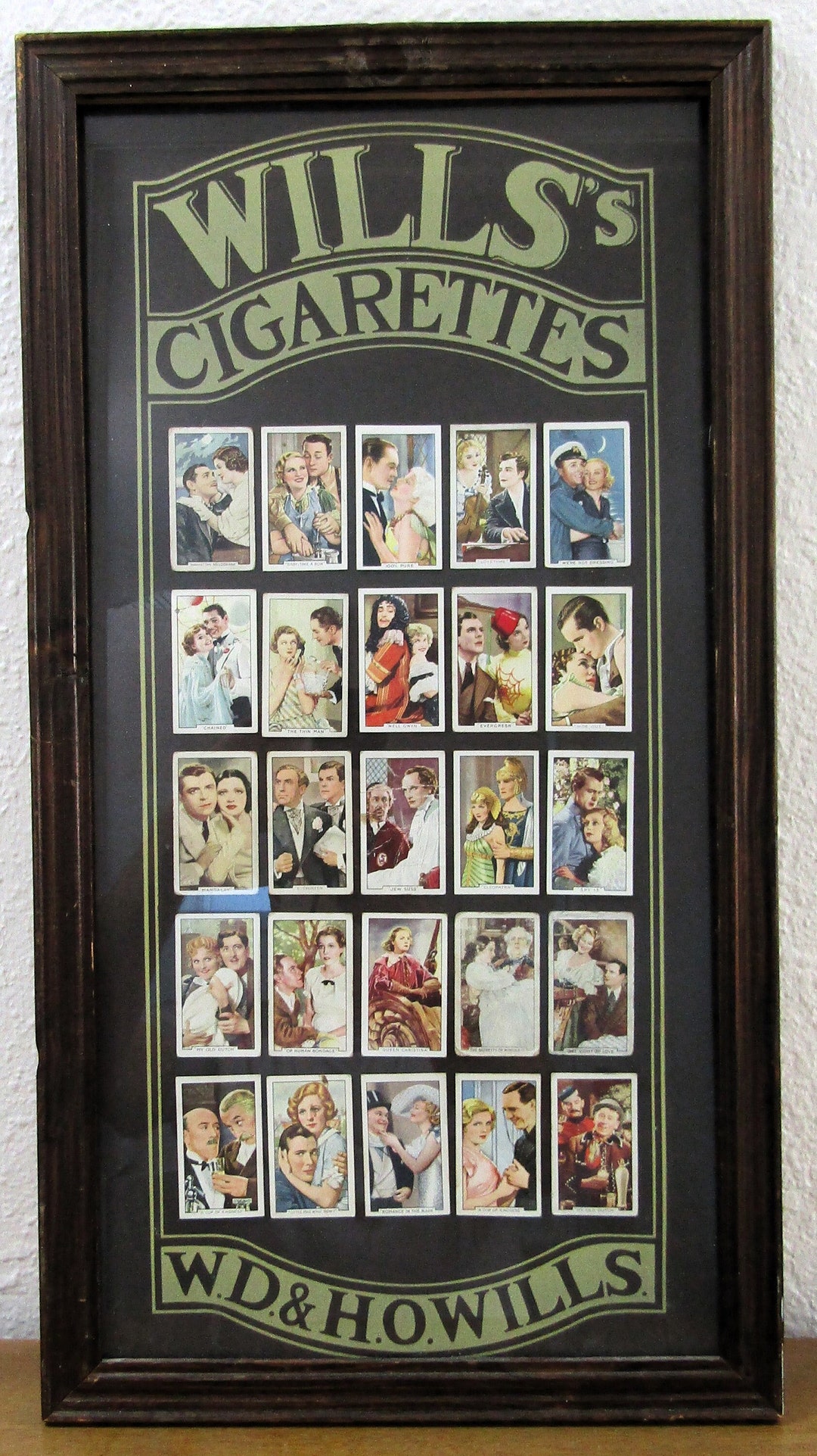 Antique Framed Will's Cigarettes Cards W.D. & H.O. Wills Circa 1900 - Etsy