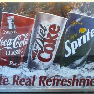 Vintage Lancer Coca-cola, Diet Coke, Sprite Taste Real Refreshment ...
