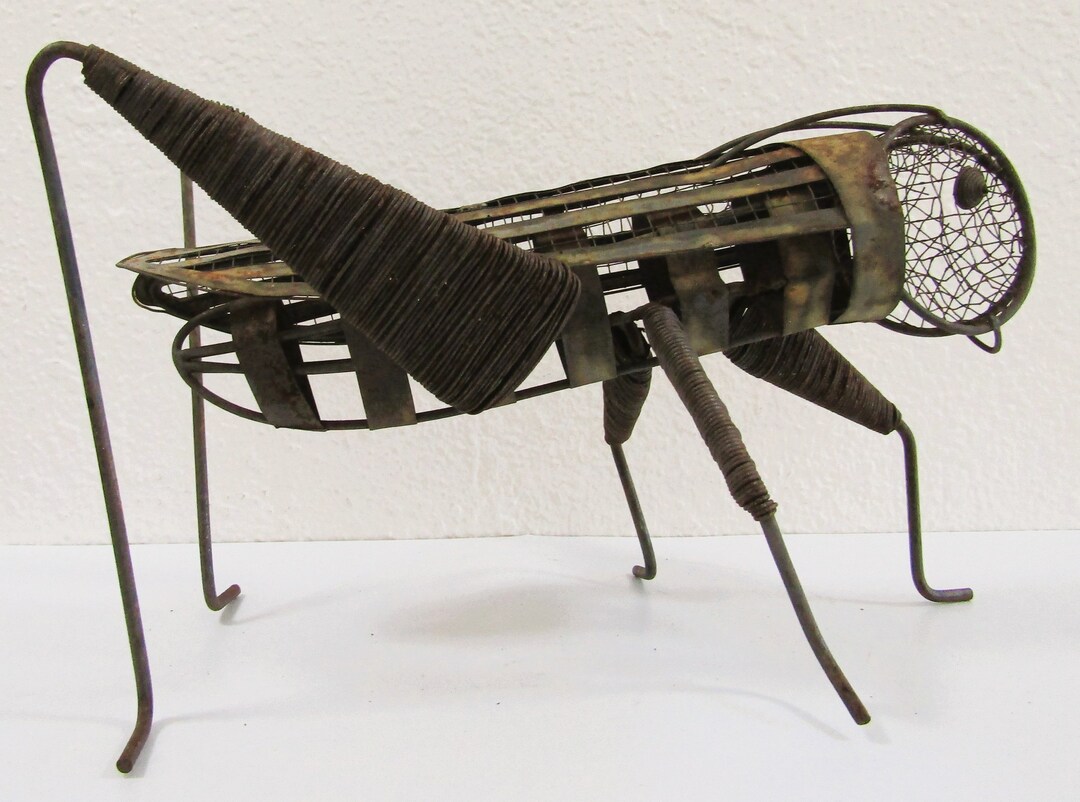 Large Art Metal Steampunk Grasshopper Sculpture - Etsy