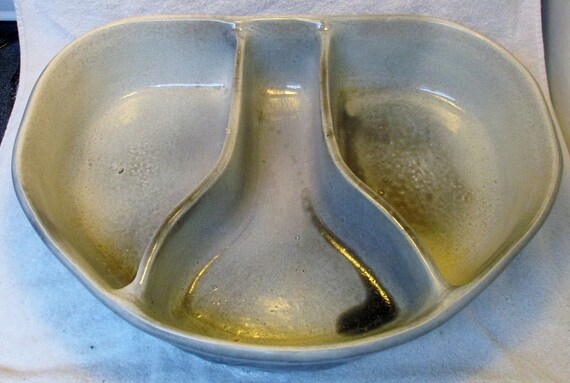 Rare Mid-century Modern MANLEY POTTERY Large Gray Divided | Etsy