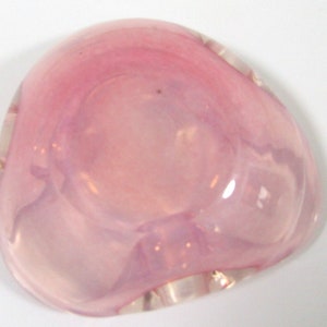 Vintage Murano Pink and Clear Glass Ruffled Bowl - Etsy