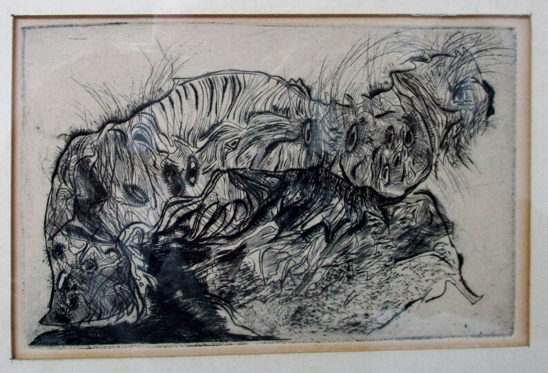 Adrienne Cullom 8 Plate Etchings 1965 Artist Proofs a - Etsy