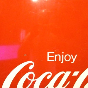 Large Vintage 36 Square Metal Enjoy Coca-cola Sign - Etsy