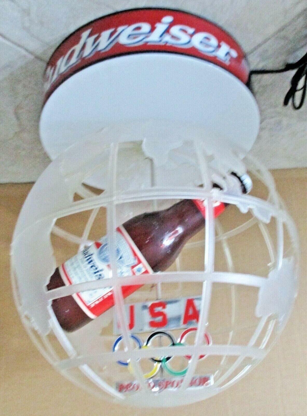 Budweiser Beer 1996 USA Olympic Globe Rotating Lighted Sign - Etsy
