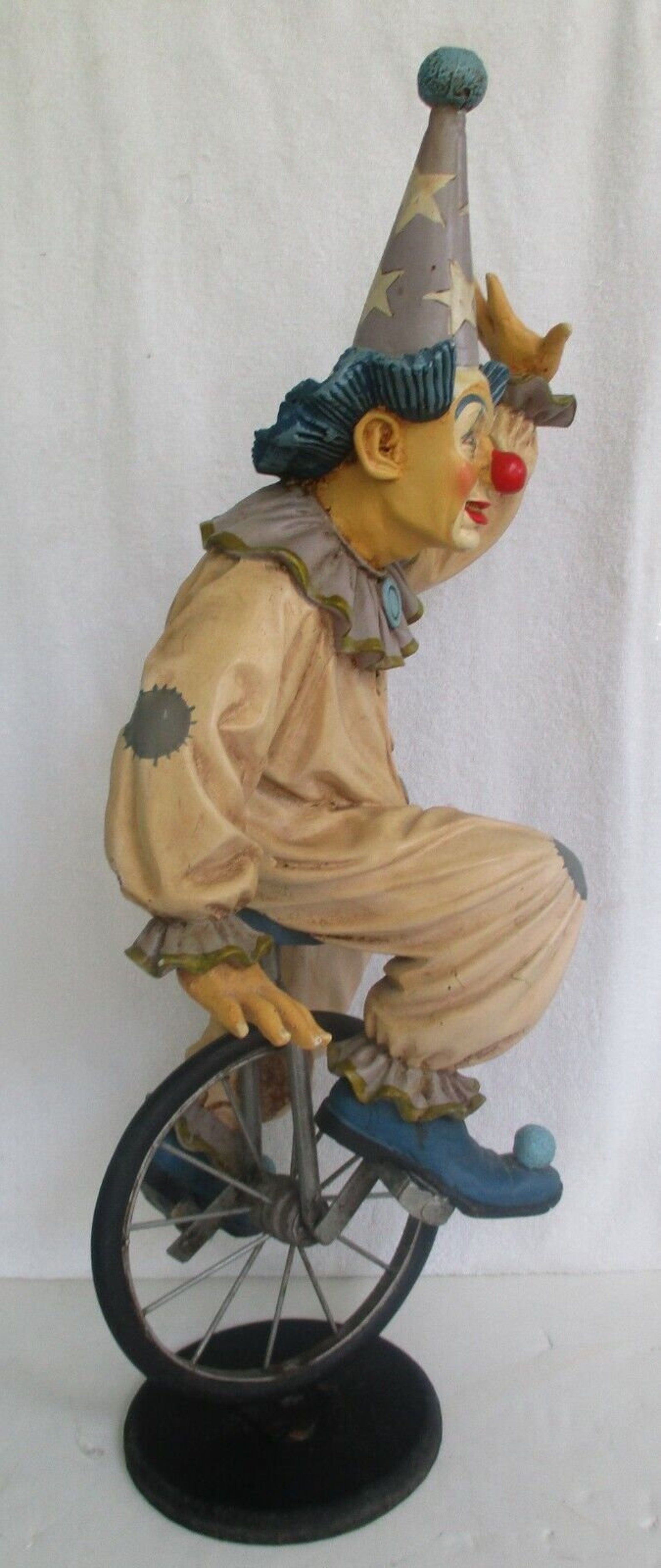 Vintage Jun Asilo Signed 1956 Clown Riding a Unicycle - Etsy