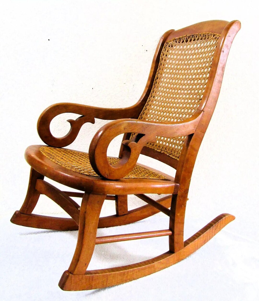 Antique Oak and Cane Children's Lincoln Rocking Chair - Etsy