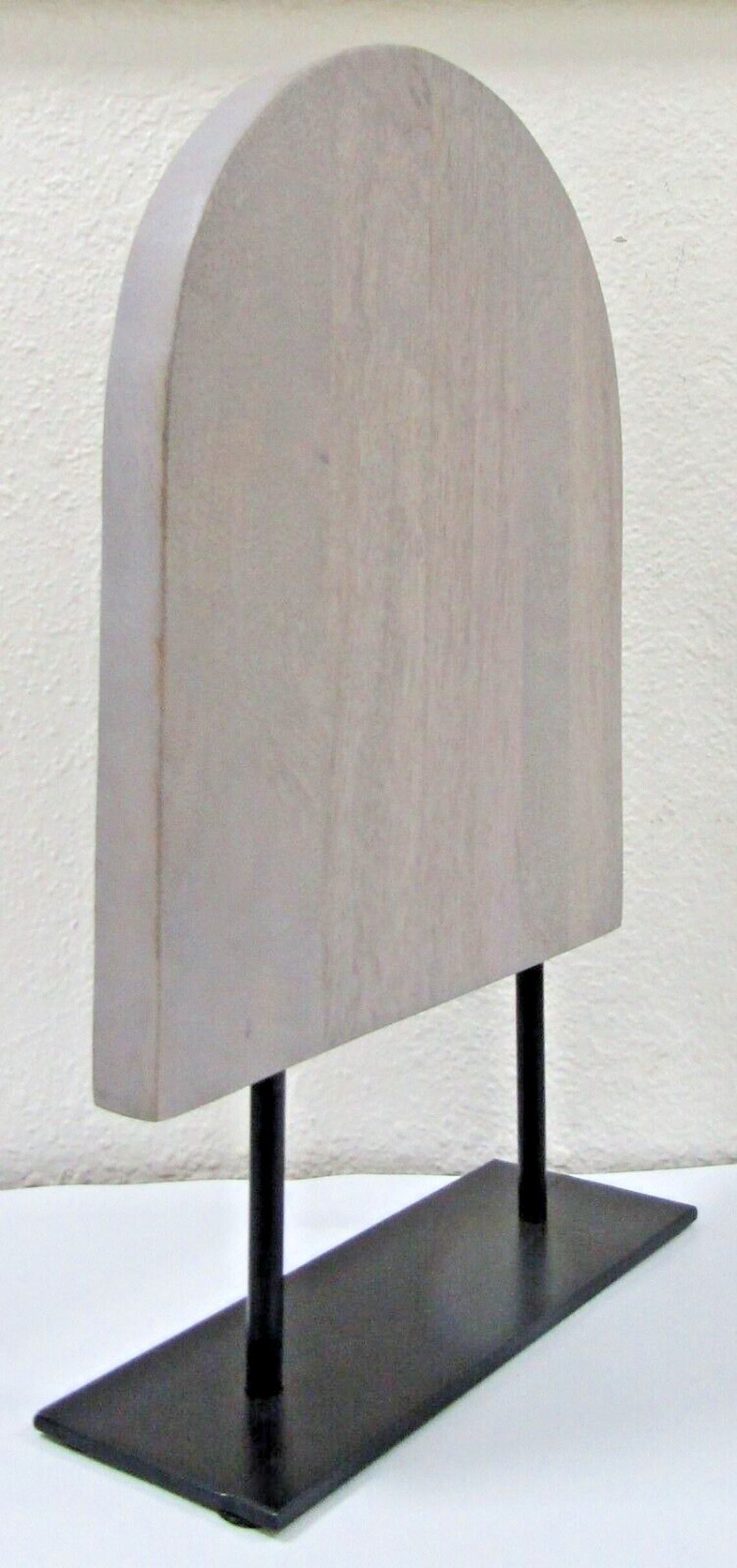 Contemporary Gray Wooden Geometric Tabletop Sculpture 18.5" Tall - Etsy