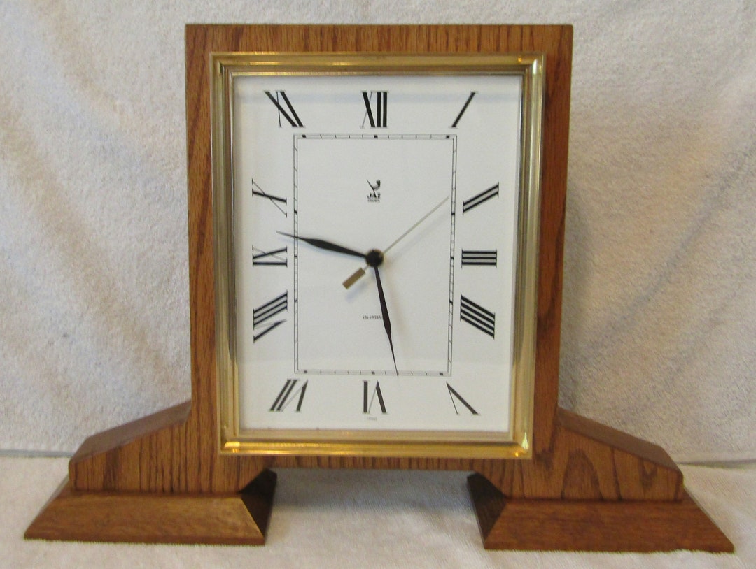 1970s JAZ Made in France Department Store Model Heavy Oak Frame Clock - Etsy