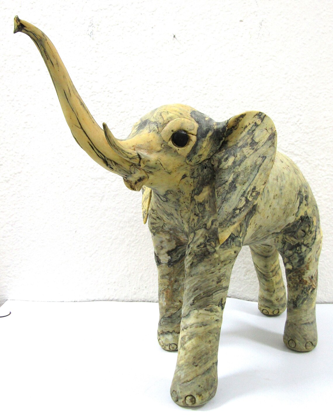 Vintage 14" Tall Crushed Compressed Shell Elephant Sculpture - Etsy