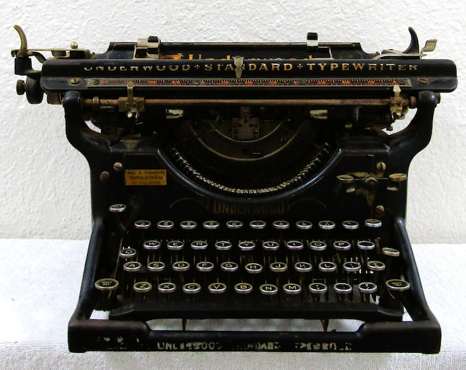 1926 Underwood Standard Typewriter Ball & Thrasher Ann Arbor, Michigan ...