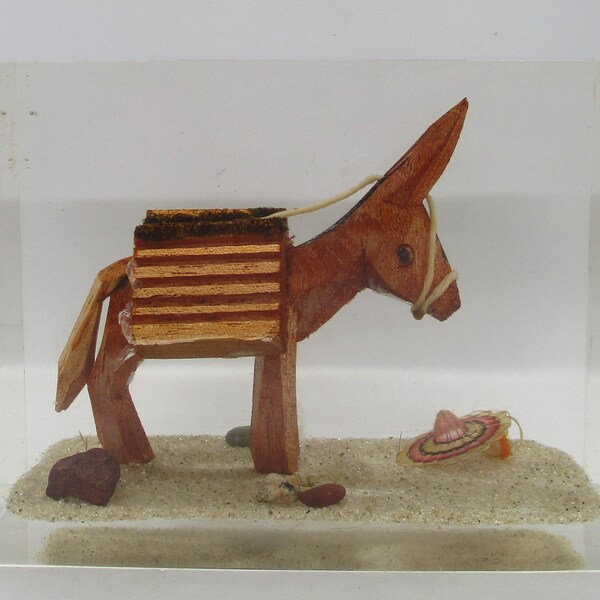 Wooden Donkey Figurine - Etsy