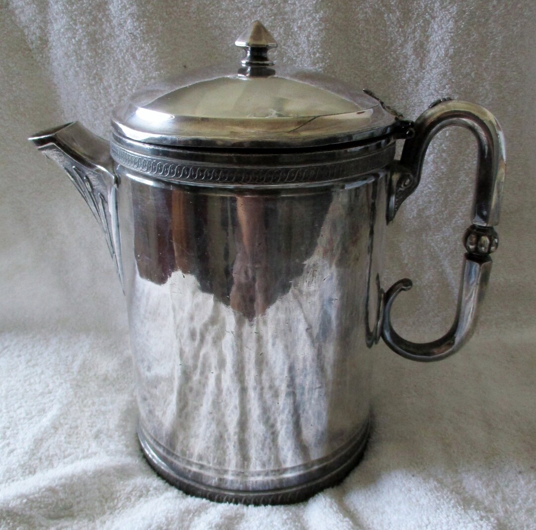 Antique Adams Hallock & Co. 1871 Large Silverplate Pitcher Embellished ...