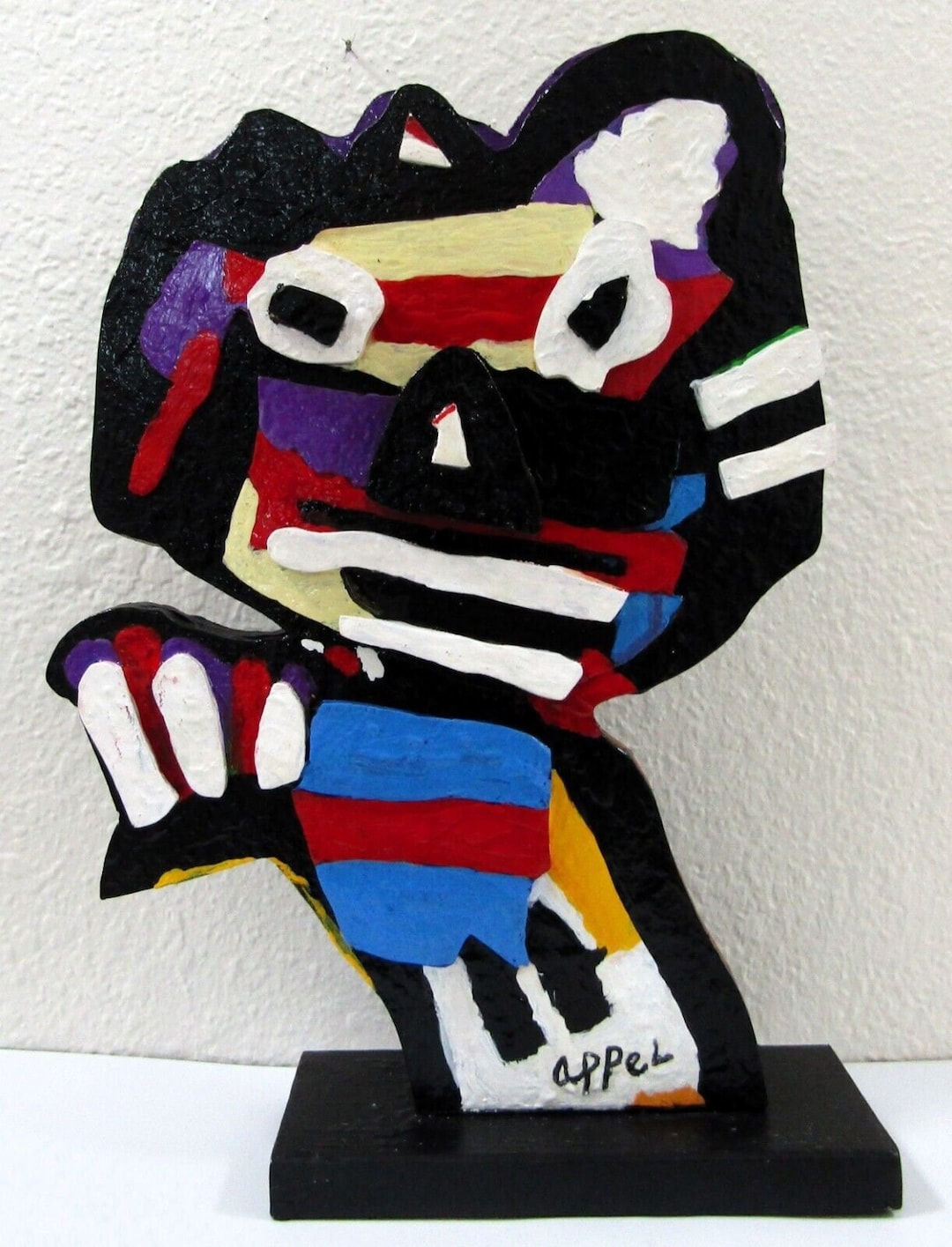Karel Appel 3D Wood Sculpture Dancing Girl 1987 Signed and Numbered 2 ...
