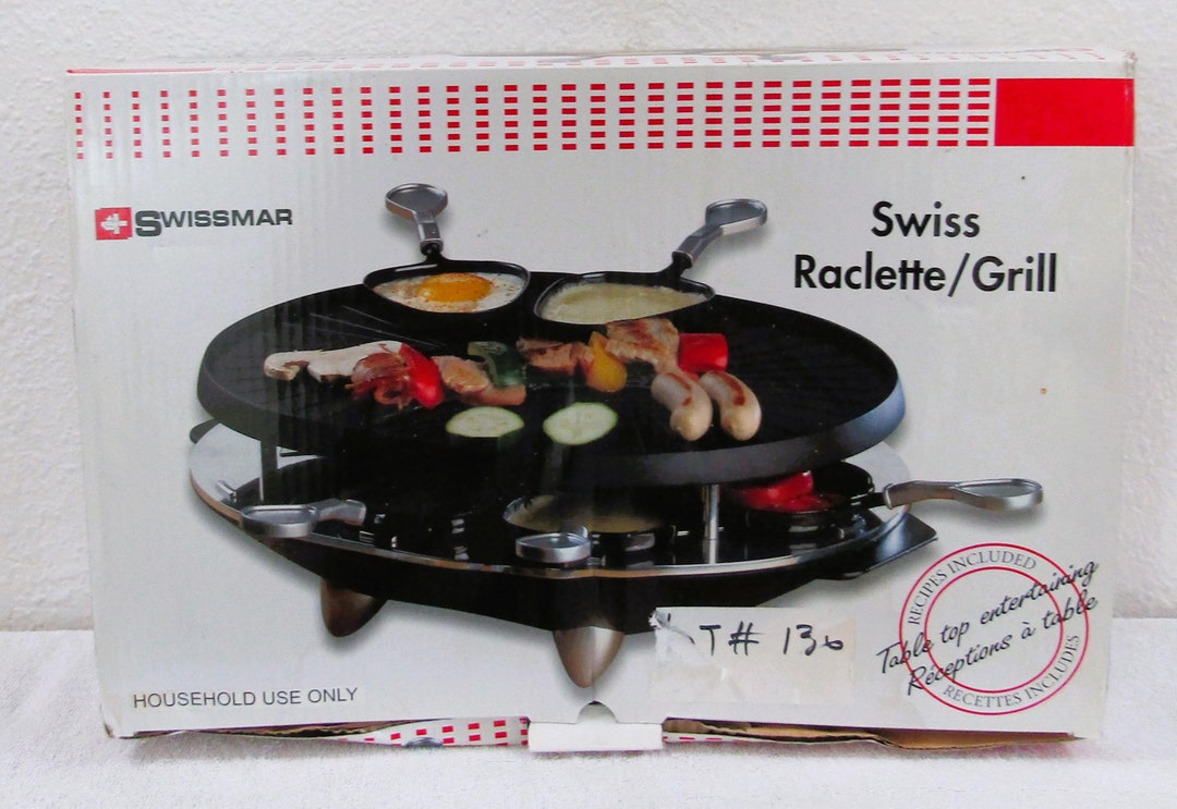 Swissmar Round Swiss Raclette Grill KF-77055 With Manual and Cookbook ...