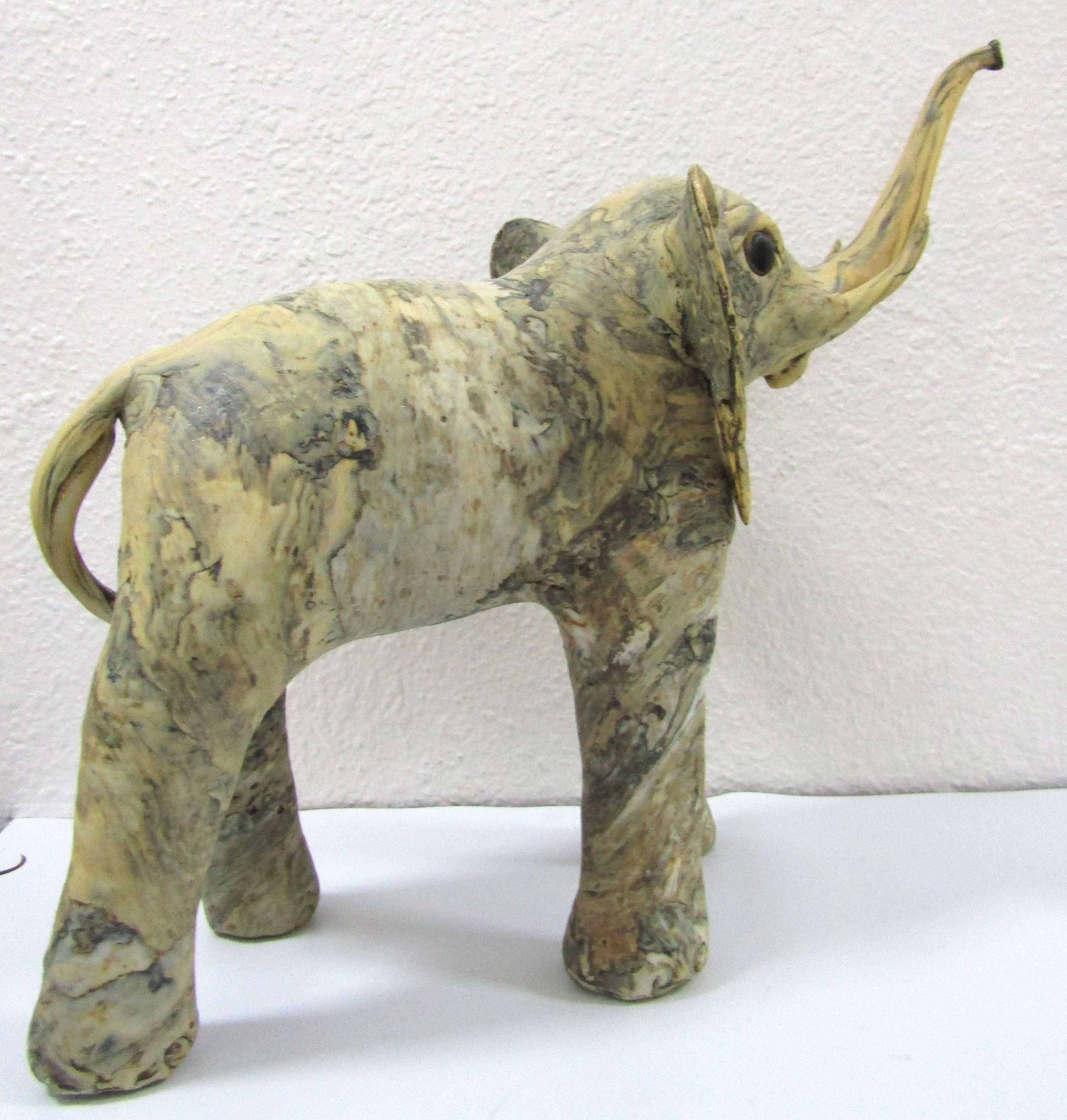 Vintage 14" Tall Crushed Compressed Shell Elephant Sculpture - Etsy