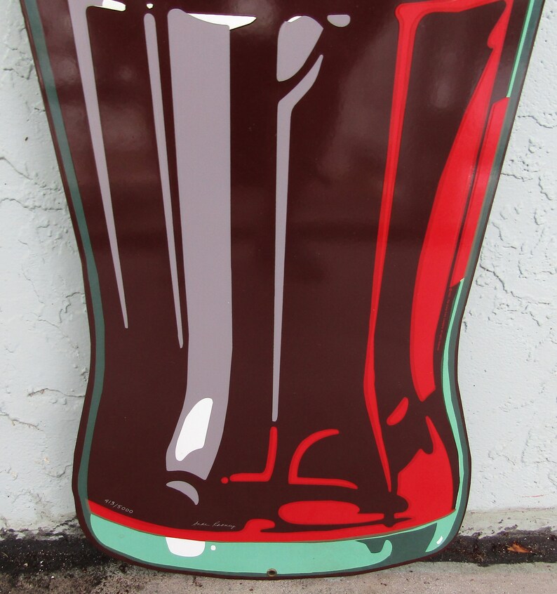 Rare Mint Signed Ande Rooney Metal Coke Bottle 44" Tall Numbered 413/ ...