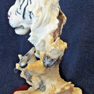 White Tiger Head Sculpture With Sword - Etsy