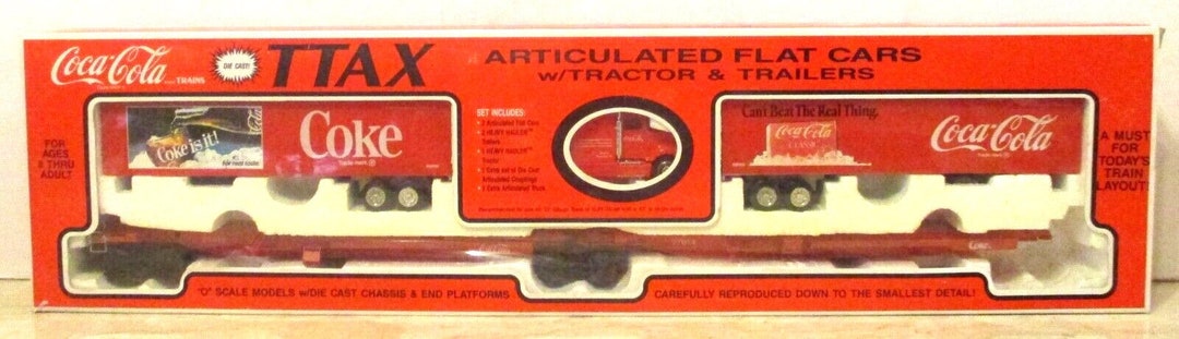 NEW Coca-cola TTAX Articulated Flat Cars With Tractors and Trailers ...