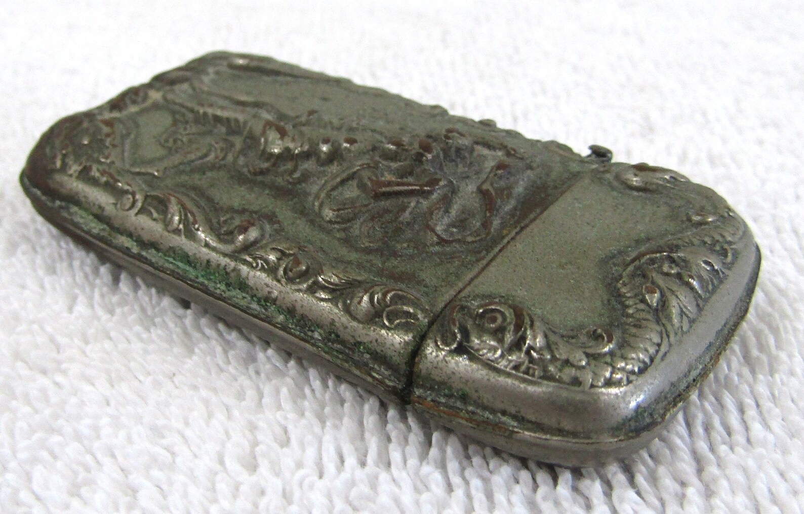 Antique Art Nouveau Match Safe Case Vesta Box Repousse Figures - Etsy