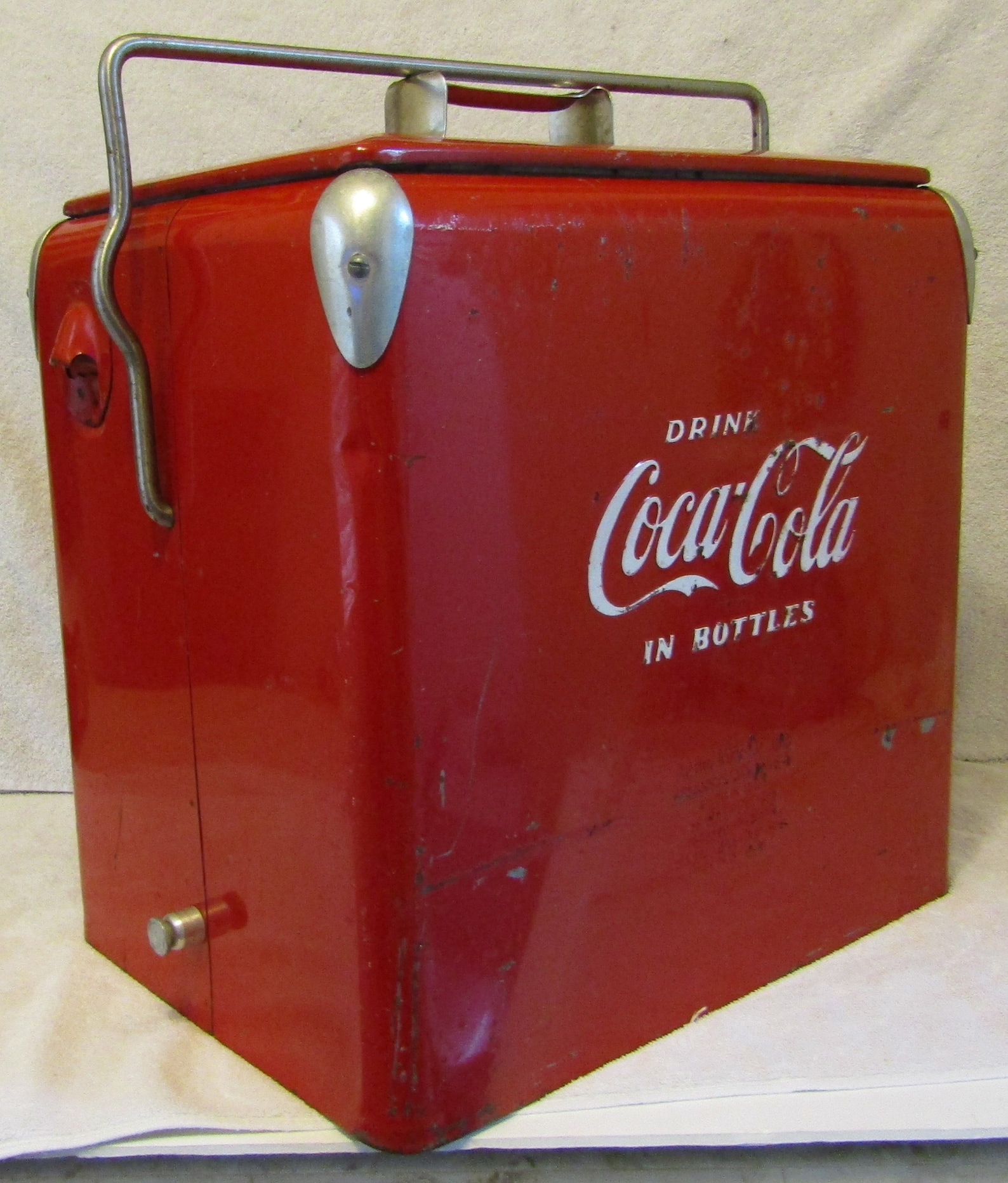 Antique Coca Cola Cooler and Tray Drink Coca Cola in Bottles - Etsy